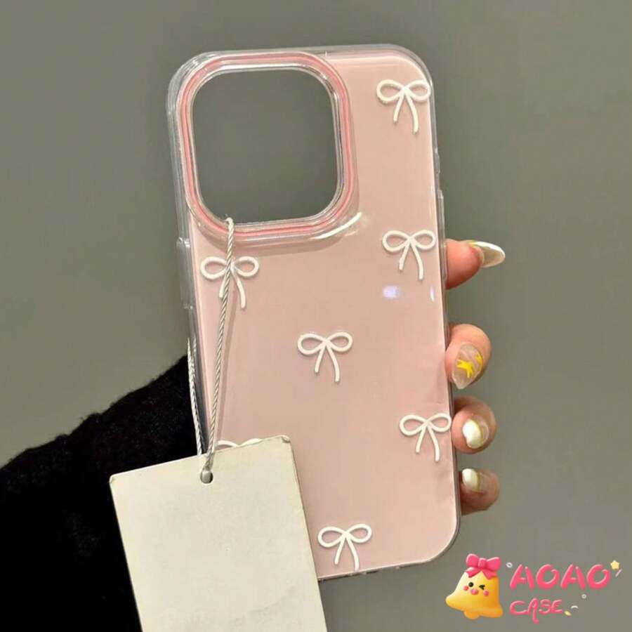 Case Cover Transparent Material TPU Bow Pattern I P H ONE XR 11 12 13 ...