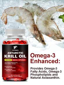 Fulimiks 2000mg Antarctic Krill Oil Capsules, Astaxanthin, For ...