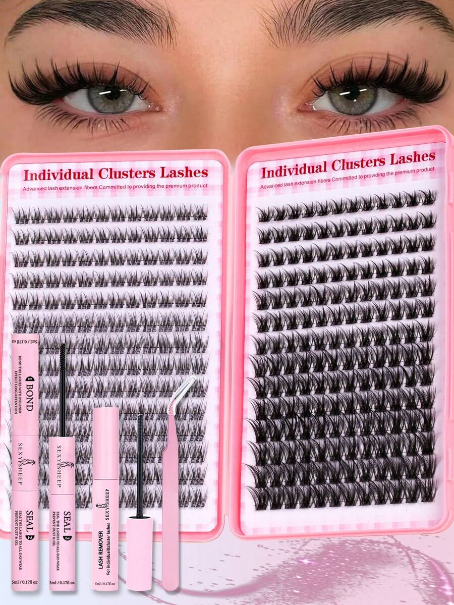 336pcs Eyelash Cluster, Natural Eyelash Extension Kit, DIY Eyelash Extension Set, Individual ...