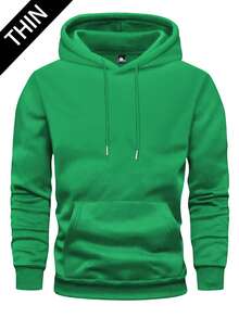 Men's Lightweight Hooded Sweatshirt With Pockets, Casual Sports ...