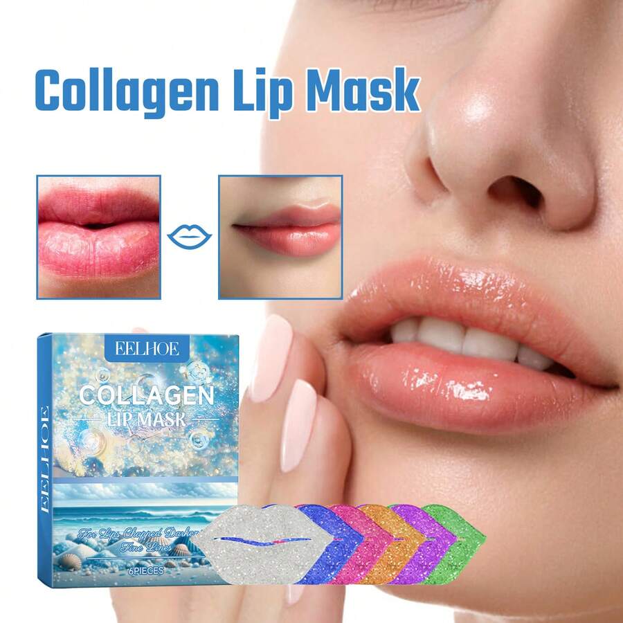 EELHOE Collagen Lip Mask Sheets, Hydrating Nourishing Soothes ...
