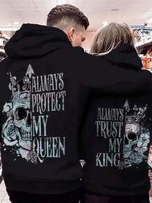 Valentine'S Day Couple Matching Hoodies - His & Hers King & Queen ...