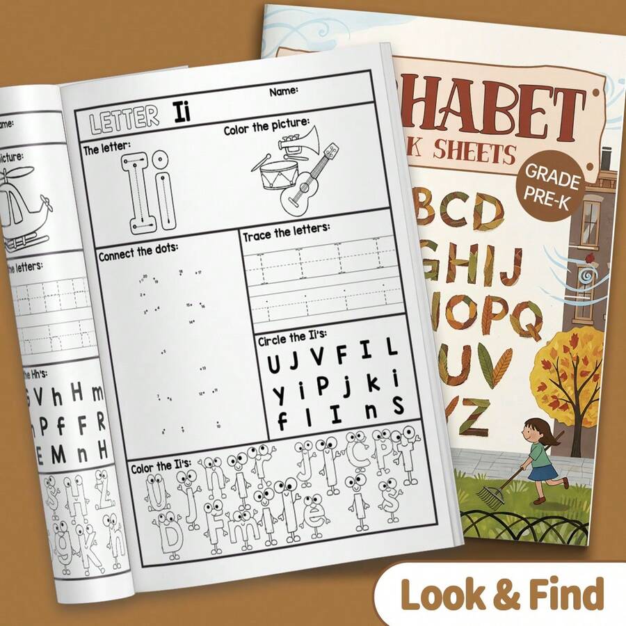 Cuaderno de actividades con letras del alfabeto para niños: una micro ...