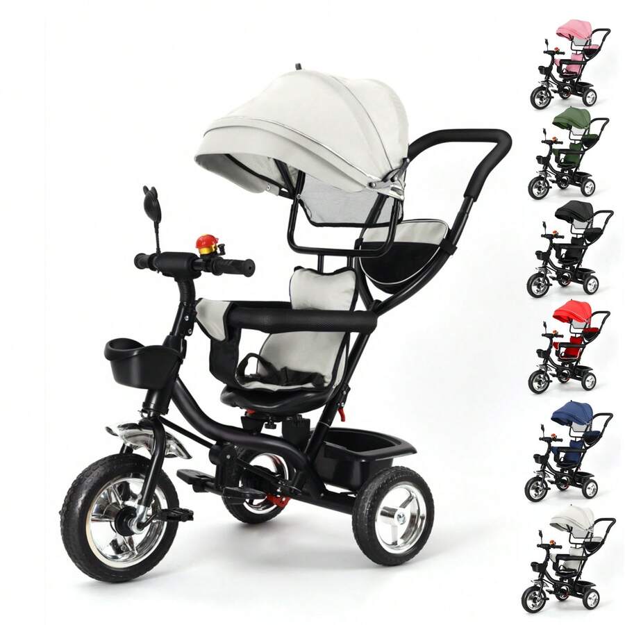 Dreirad mit Schiebestange, drehbarem Sitz, Vorwärts- und Rückwärtsgang ...