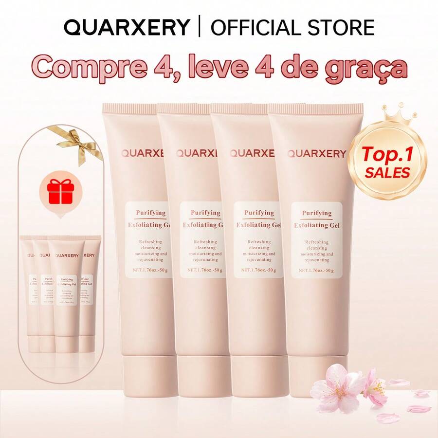 QUARXERY Deep Cleansing Facial Scrub Gel With Niacinamide (Buy 4, Get 4 ...