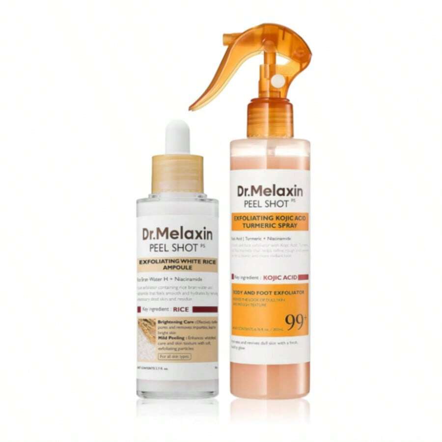Dr.Melaxin Body & Face Peel Shot Duo Glow Black Rice Peeling Ampoule ...