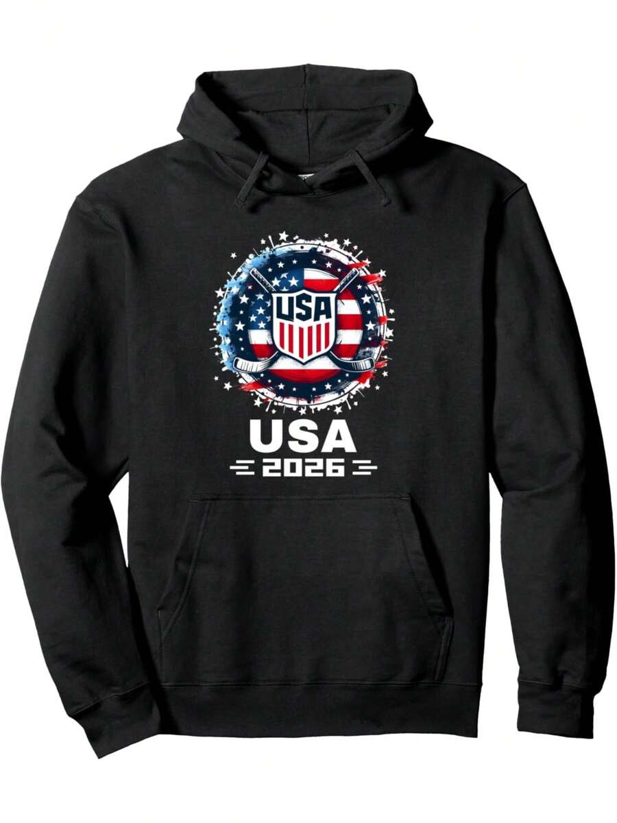 USA Ice Hockey Team 2026 Hockey 2026 USA Team 2026 Pullover Hoodie ...