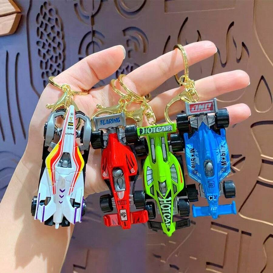 Kreative Cartoon Mini Legierung Formel Auto Modell Schlüsselanhänger ...