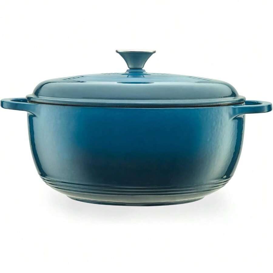 Olla holandesa redonda de hierro fundido esmaltado para cocina, 6 Qt ...