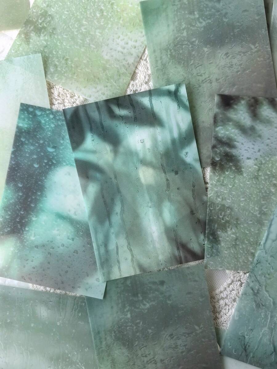 20pcs/Pack PET Window Glass Droplet Tree Shadow DIY Decorative Stickers ...