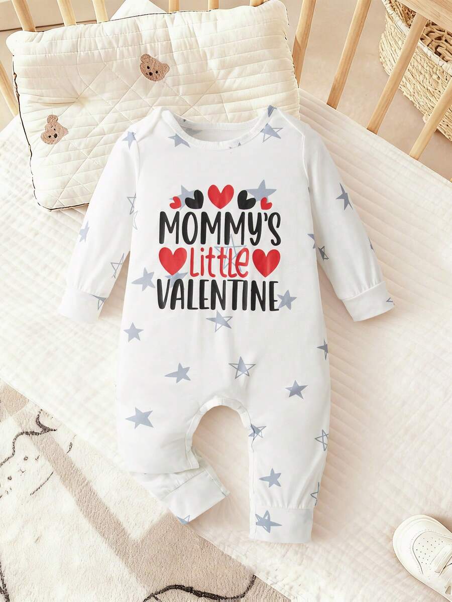 Baby Boy Cartoon Letter, Heart & Star Print Romper for Sale Australia ...