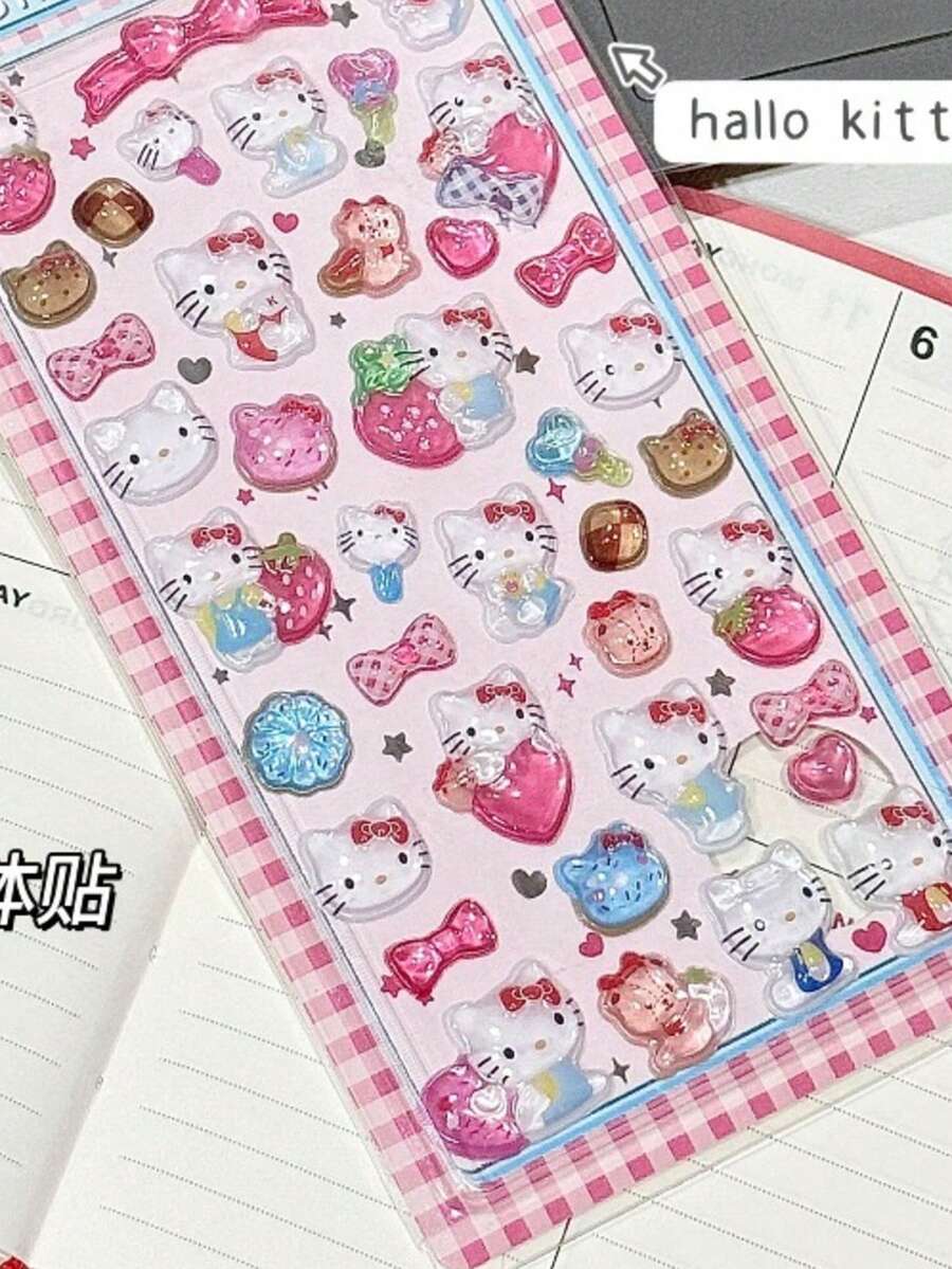 Adesivos de Cristal Cartoon 3D Sortidos, Adesivos Decorativos Feitos à ...