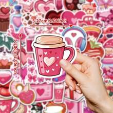 JIT 50pcs Valentine's Day Love Graffiti Sticker Decoration Mobile Phone ...