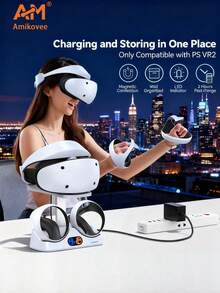 PSVR2 Charging Station Base - Dual Controller Charger & Display Stand ...