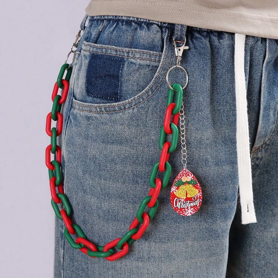 Fashion Personalized Christmas Color Pants Chain, Matte Acrylic Chain ...
