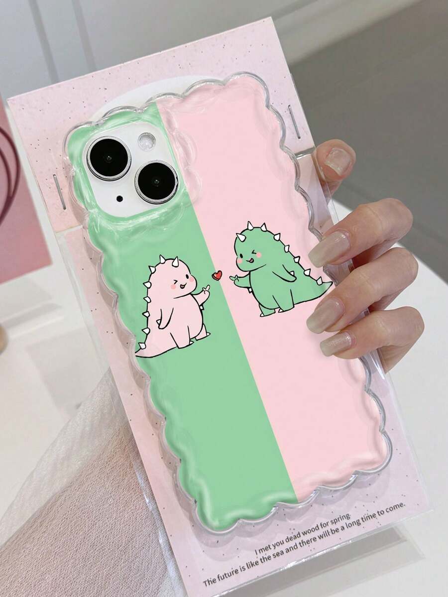 1 Stück süße Farbblock Cartoon Dinosaurier Muster transparente ...