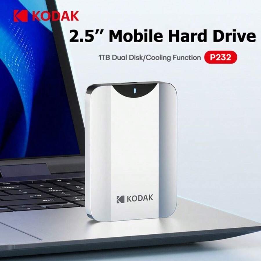 KODAK 1TB PHDD With Two Disks Portable Hard Drive 2.5'' External Hard ...