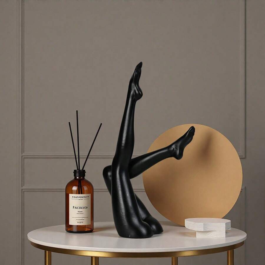 Female Leg Sculpture Creative Modern Aesthetic Resin Table Centerpiece ...