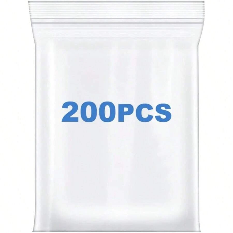 200 PCS 1" x 1" Thick 4 Mil Small Clear Zip Poly Bags Plastic ...
