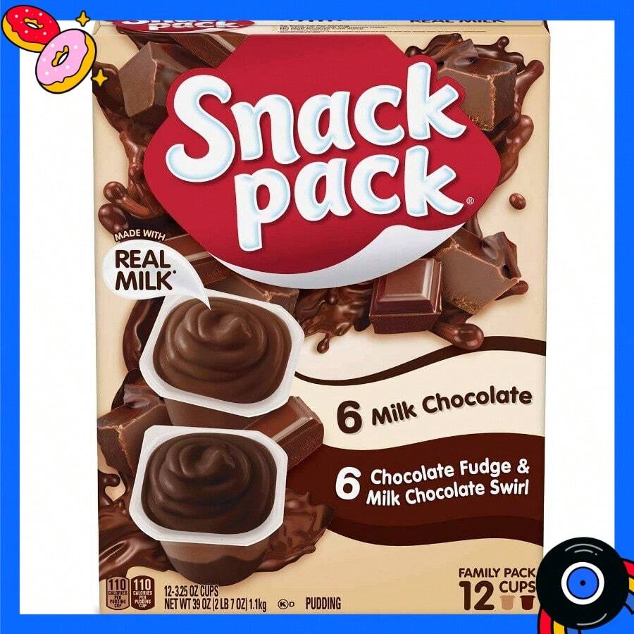 Milk Chocolate And Chocolate Fudge Milk Chocolate Swirl Pudding Cups, 3 ...
