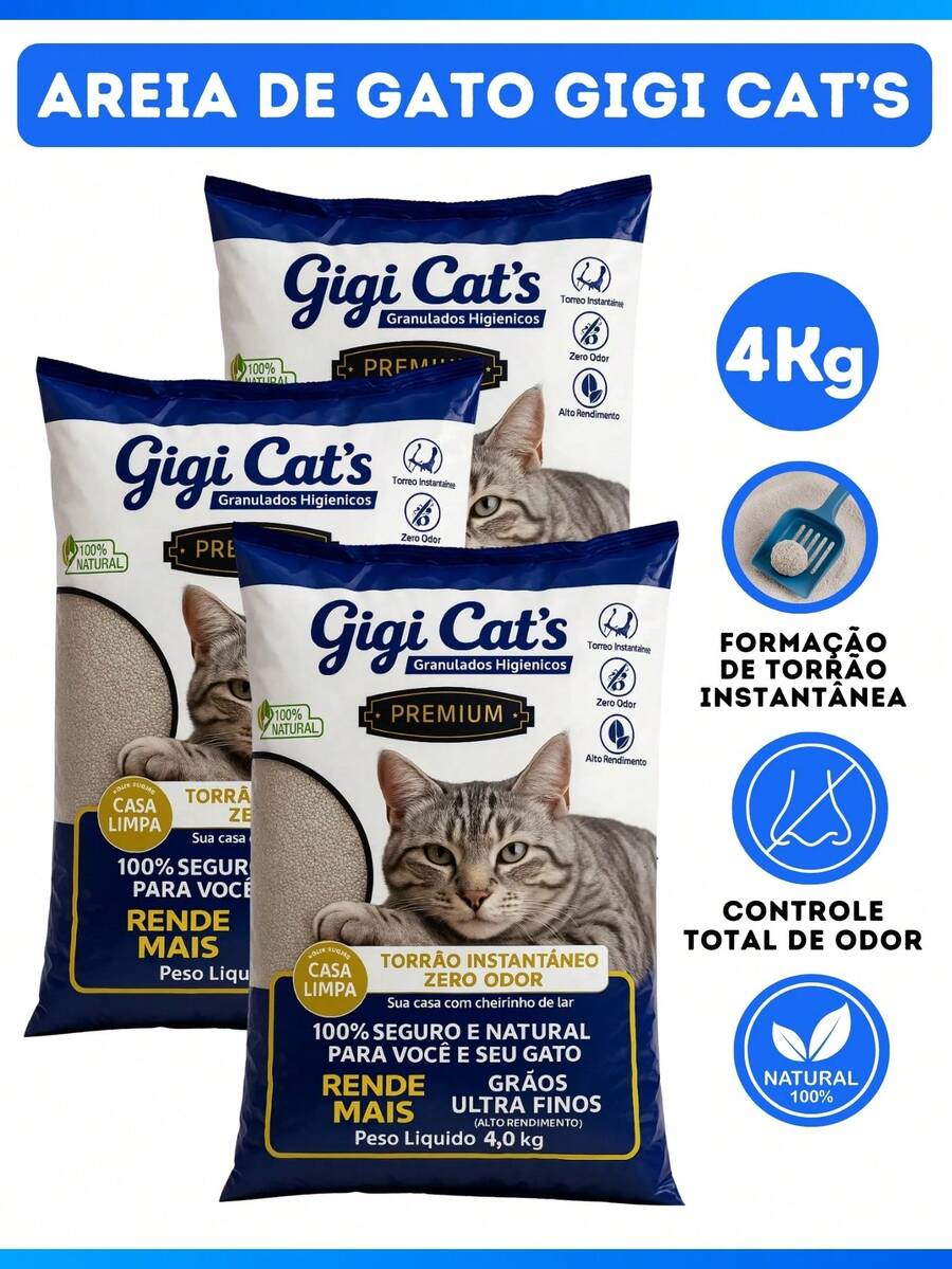 Kit With 3 Gigi Cats Cat Litter Bags, 4kg | SHEIN ITALIA