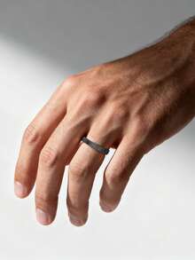 CIZME 3pcs Black Fidget Ring Anxiety Ring Anti-Stress Rotating Cool ...