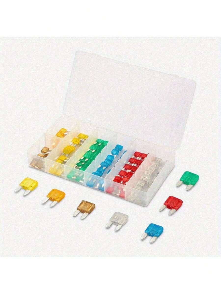 60pcs Mini Auto Blade Fuse Set Assorted Standard Blade Fuse Kit 5A 7.5A ...