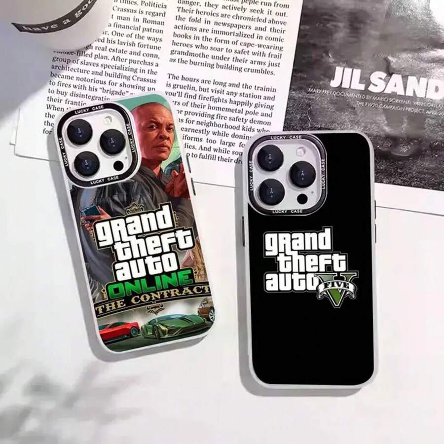 Grand Theft Auto GTA 5 Phone Case Laser IMD Color Silver Shell ...