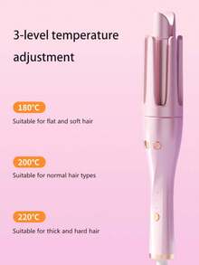 [Pink]Travel Buddy Mini Automatic Curling Wand,Hair Straightener And ...
