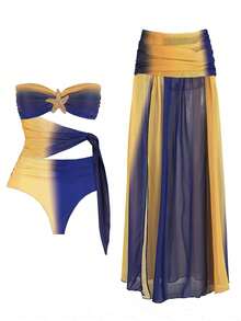 Novo Maiô Bikini Feminino Sexy e Elegante com Ombros à Mostra e Efeito ...