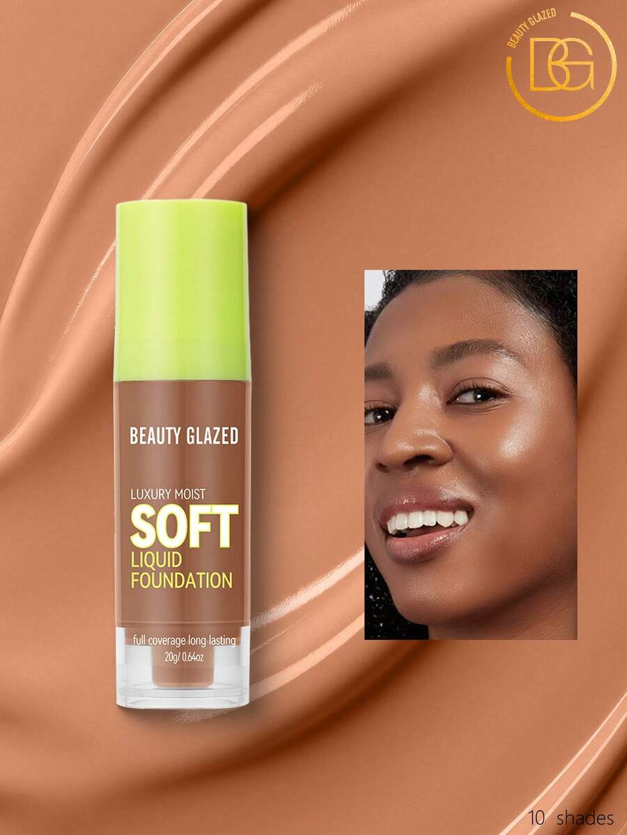 beauty glazed Long-Lasting Foundation, Flawless Complexion Liquid ...