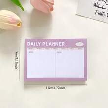 1pc Korean Style High-Looking Time List Series Note Pad Memo Plan Check ...