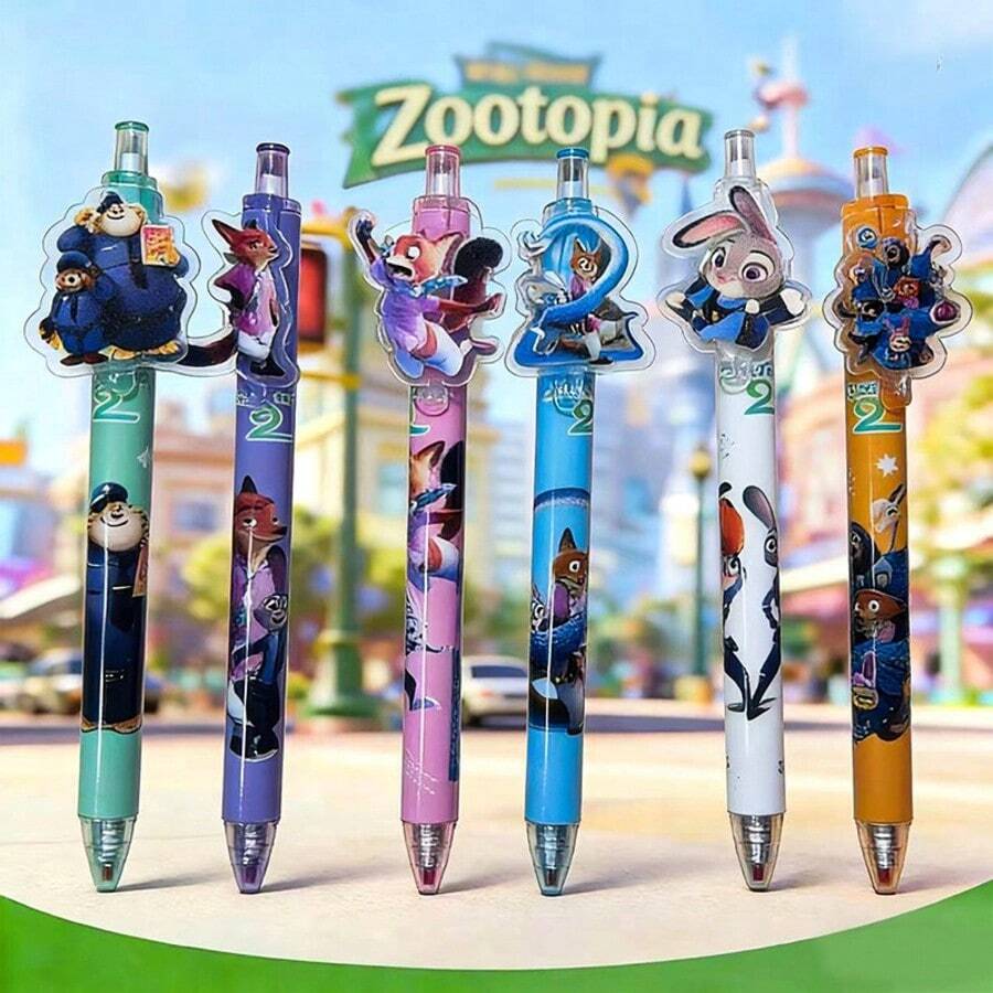 Bolígrafo con pegatinas de la ciudad de Zootopia, con el zorro Nick y ...