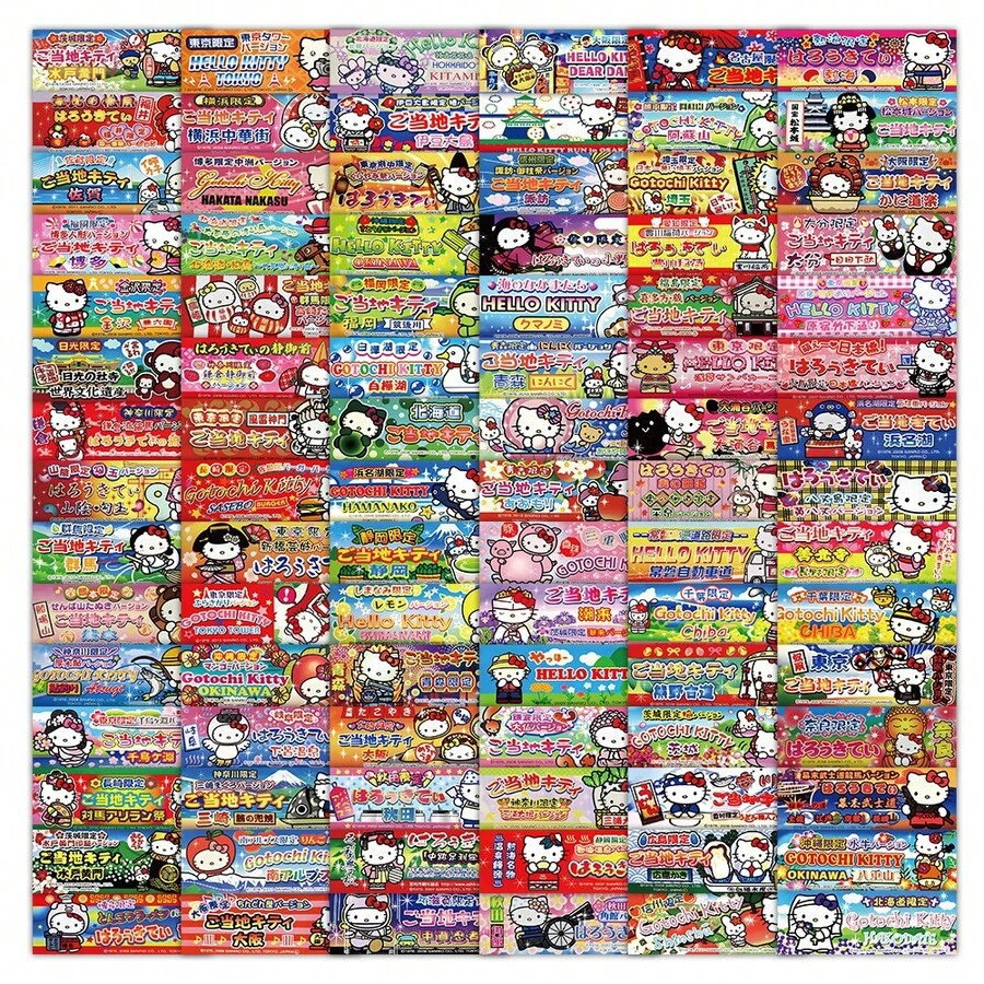 Sanrio 103 Pcs Cute Hello Kitty Sealing Stickers - Adorable IP Decals ...