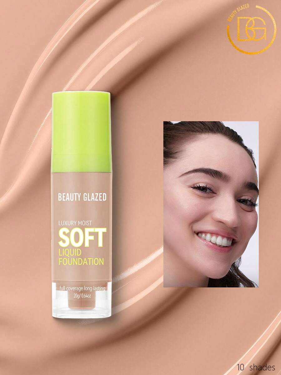 beauty glazed Long-Lasting Foundation, Flawless Complexion Liquid ...