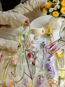 50 Stück/Packung transparente farbige Rahmen Blumen Verpackungstüten ...