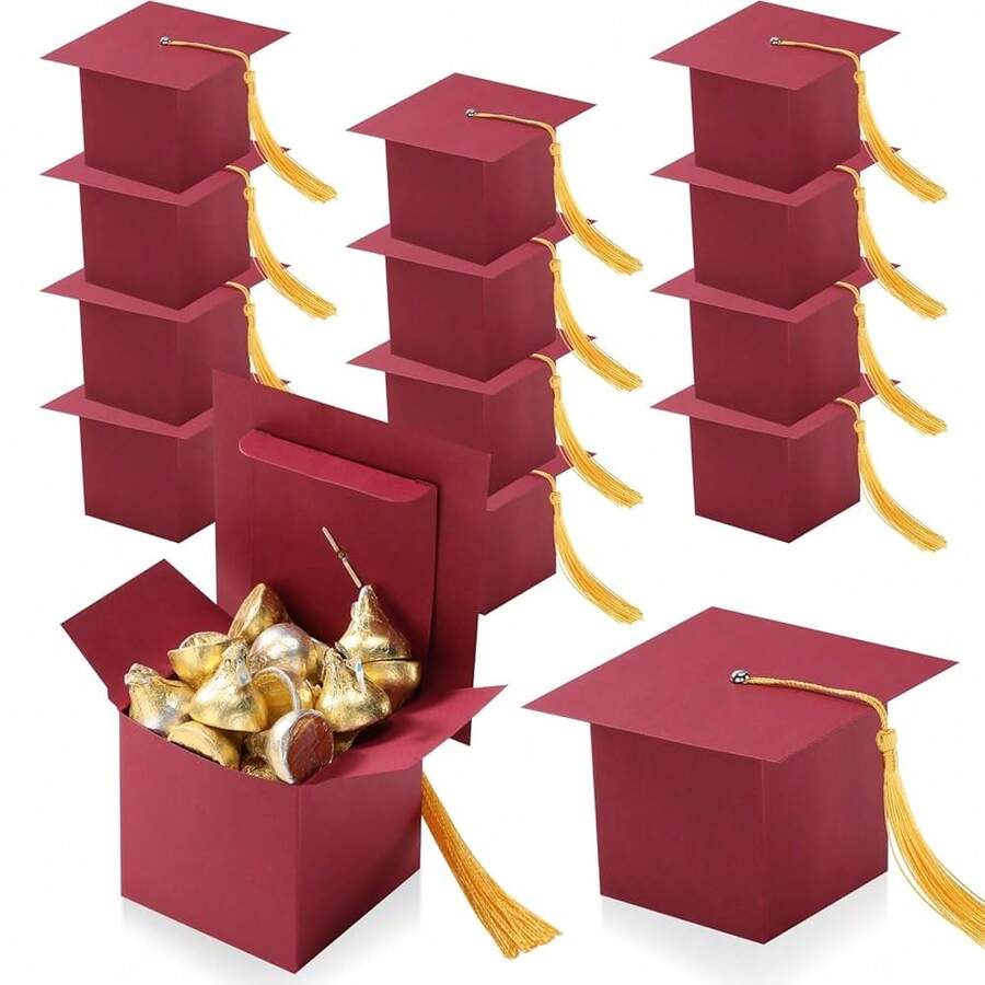 12 Pieces Graduation Candy Box Graduation Party Gift Boxes Graduation ...