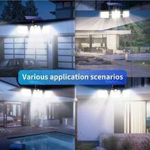 Large 122 LED Floodlight With Solar Panel, Rotating, Motion Sensor, And ...