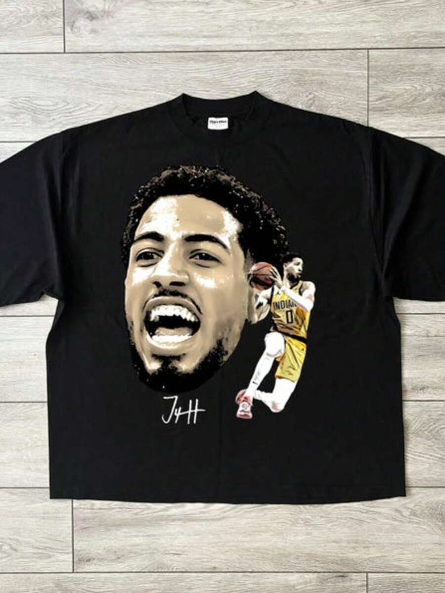 Tyrese Haliburton Png Design, Bigface Design, T Shirt Design ...