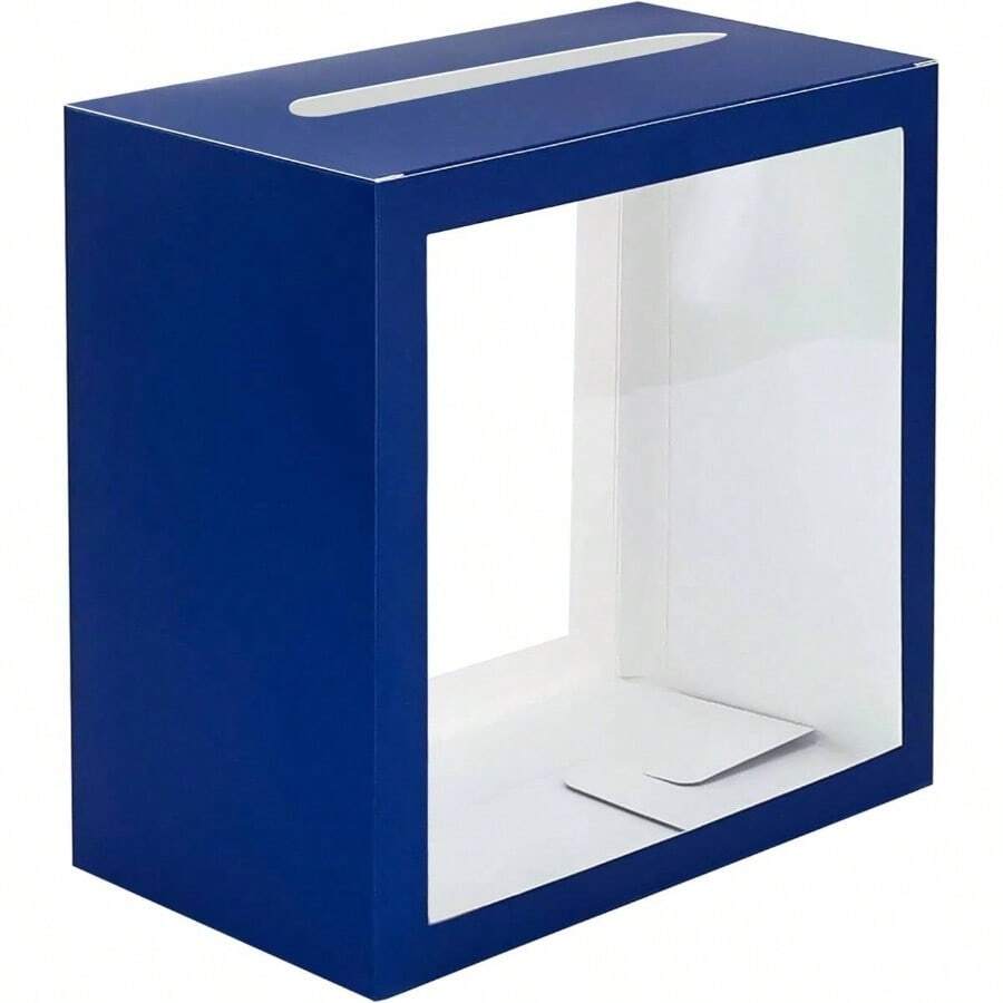 Navy Blue Card Box Party Money Card Box Card Box Holder Wedding ...