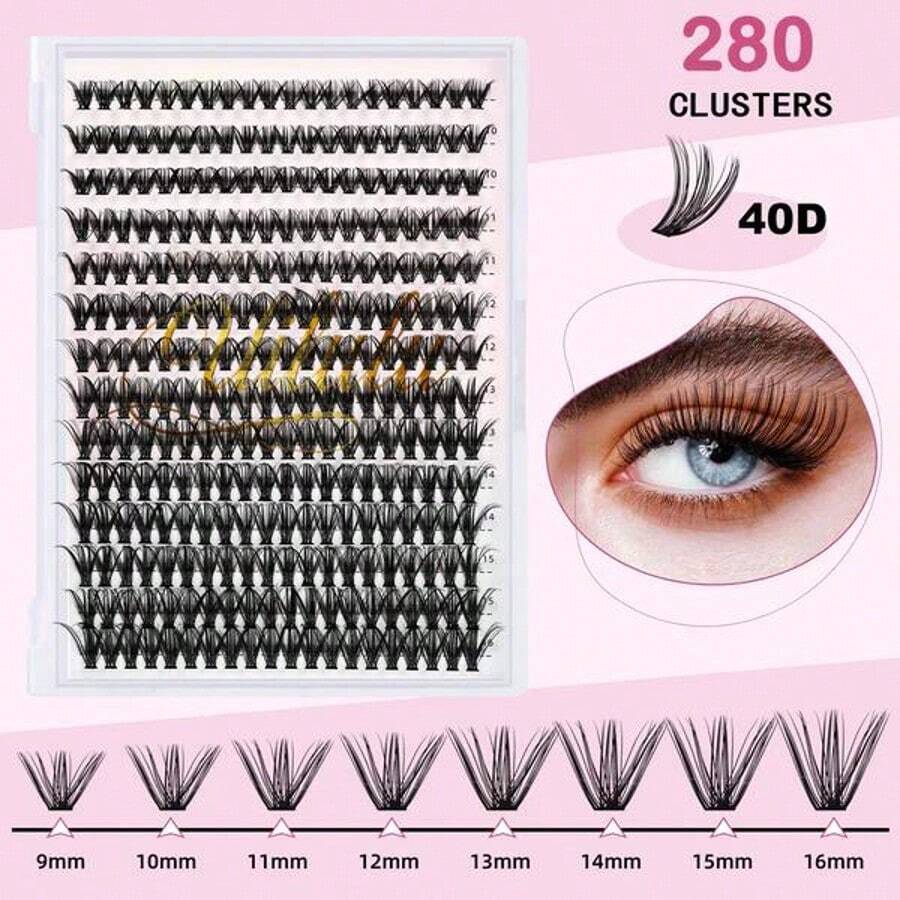 40D DIY Eyelash Clusters - Multi-Length Eyelash Clusters, Naturally ...