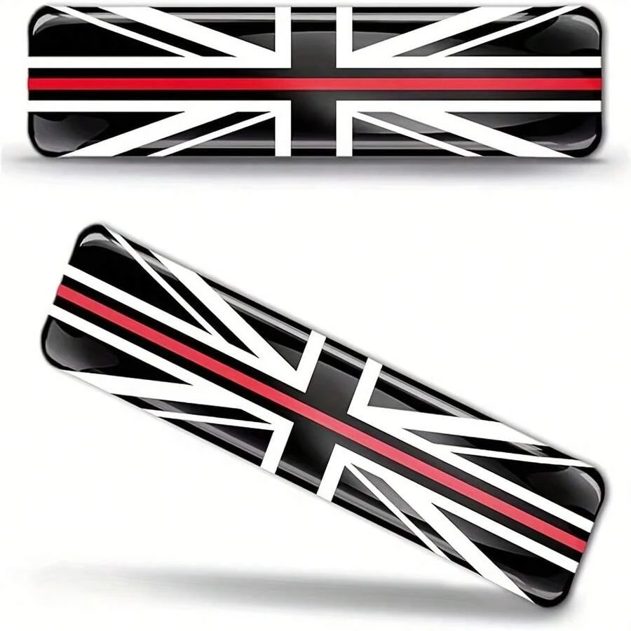 2pcs/Set 3D Epoxy Resin Stickers UK Union Jack National Flag Badge ...