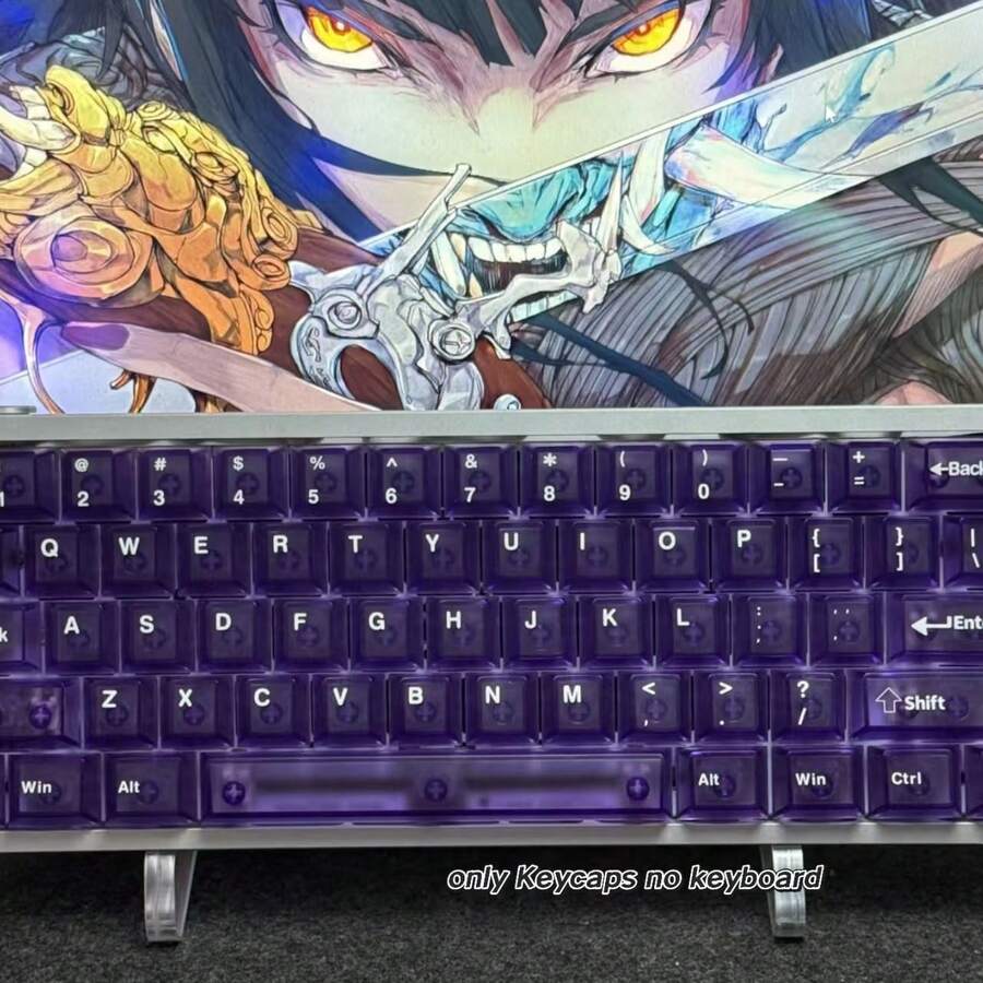 Purple PC Translucent Keycaps Suitable For Wooting And Other Magnetic ...
