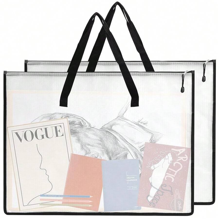 2 Pack 18.5x24.8 Inches Art Portfolio Case, Portfolio Folder For ...