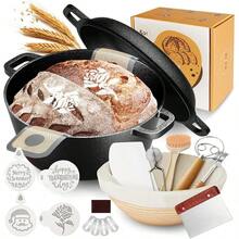 Olla holandesa de hierro fundido para hornear pan, Molde de pan de ...