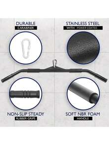 Neutral Paddle Grip LAT Pull Down Bar, Range Of Motion Spreader Handle ...
