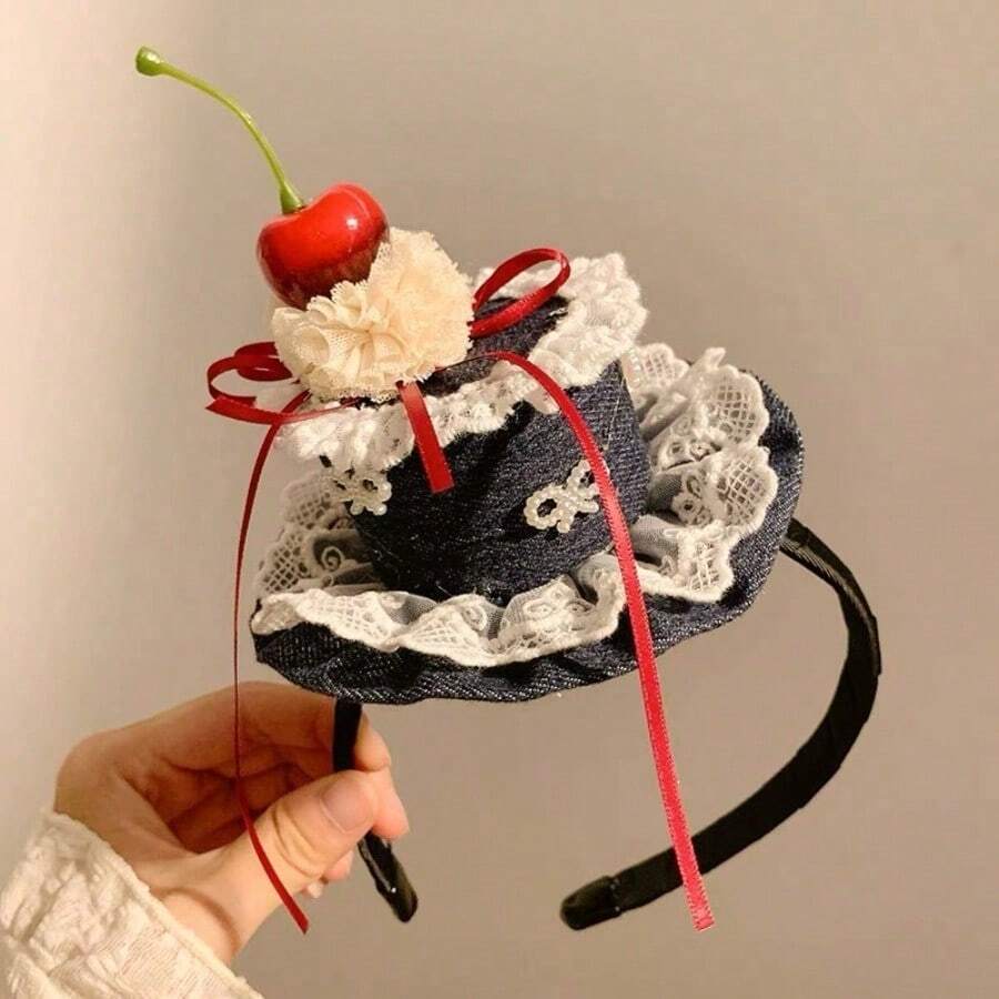 Peach Cake Hat - Cake Slices And Peach, - Used For Birthday Pie, - Cake ...