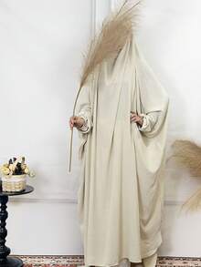 Bata holgada de talla grande para mujer, de unicolor, estilo europeo ...