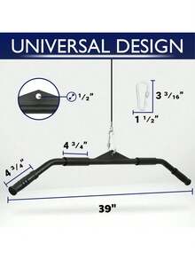 Neutral Paddle Grip LAT Pull Down Bar, Range Of Motion Spreader Handle ...