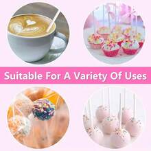 Pcs 3 - Inch White Lollipop Sticks U2013 Paper Cake Sticks Candy ...